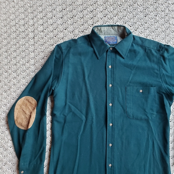 Pendleton | Shirts | Vintage Pendleton Wool Button Up Green Shirt ...